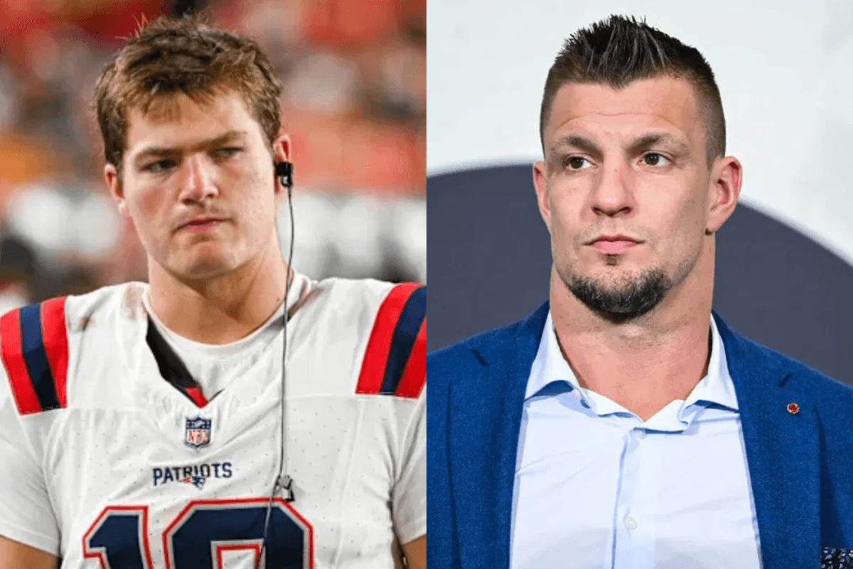 Patriots Icon Drake Maye Speaks Out to Defend Legend Rob Gronkowski ...